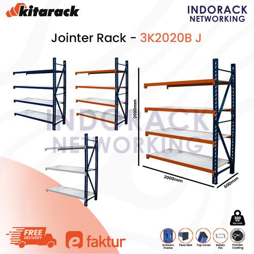 Jual Rak Gudang Besi 300kg per Layer Rack Gudang 2 Meter Jointer Biru ...