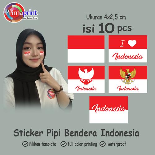 Jual Sticker Pipi Bendera Indonesia ( READY STOCK ) | Tempelan Pipi ...