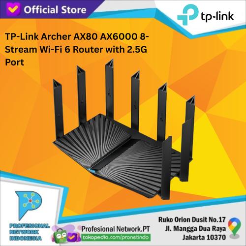 Promo TP-Link Archer AX80 AX6000 8-Stream Wi-Fi 6 Router with 2.5G Port ...