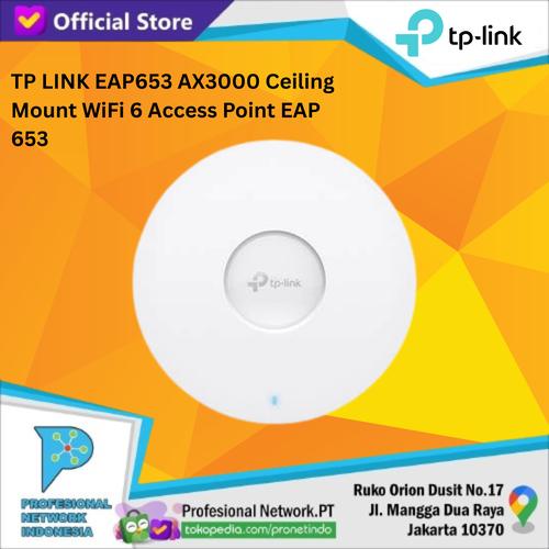 Promo TP LINK EAP653 AX3000 Ceiling Mount WiFi 6 Access Point EAP 653 ...