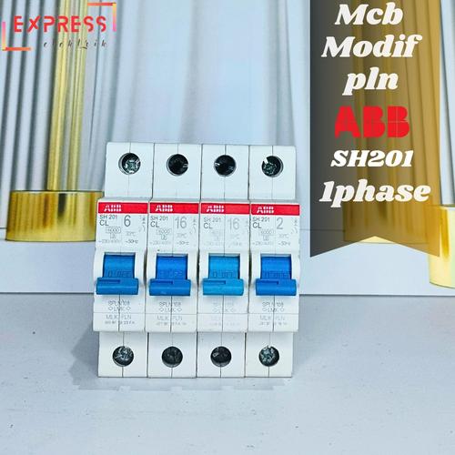Jual Mcb PLN abb sh201 mcb modif abb sh201 2a modif 4a-50a mcb modif anti jeglek - 2a modif 4a ...