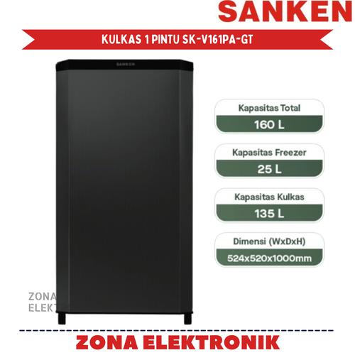 Jual Sanken Kulkas 1 Pintu SK-V161PA-GT Lemari Pendingin Kapasitas 160L - Kab. Tangerang - Zona ...