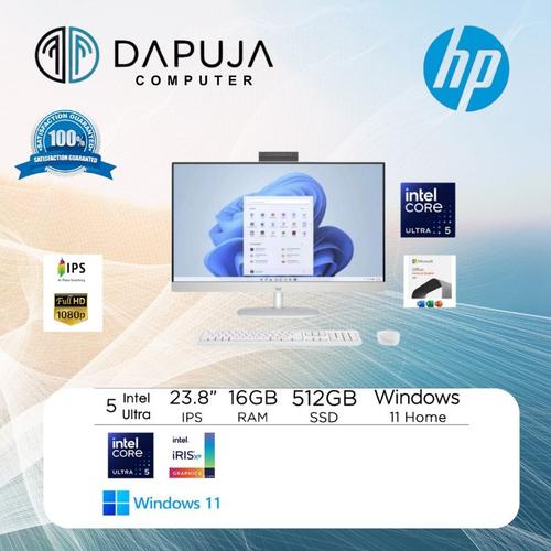 Jual PC HP AIO 24-CR1123D ULTRA5-125U 16GB SSD512GB 23.8 Inch WHITE ...