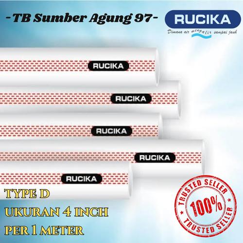 Jual PIPA 4" RUCIKA D METERAN (PER 1 METER) / PARALON 4 INCH / PIPA PVC ...