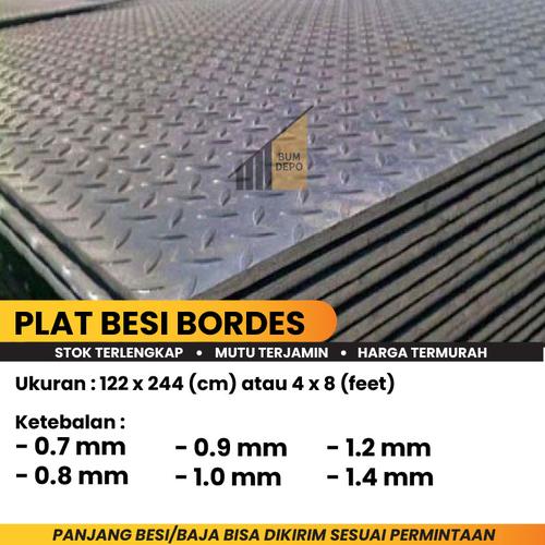 Jual PLAT BESI BORDES UKURAN 122X244(CM) ATAU 4X8(FEET) - 4 X 8 X 0.9 ...