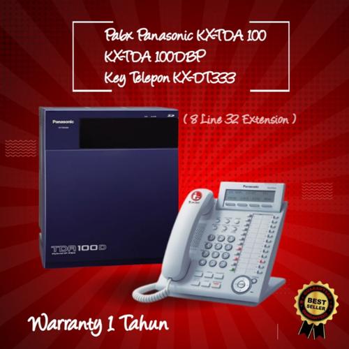 Jual Pabx Panasonic KX-TDA 100 / KX-TDA 100DBP + Key Telepon KX-DT333 ...