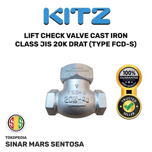 Jual LIFT CHECK VALVE KITZ FOR STEAM JIS 20K DRAT BESI CAST IRON KITZ ...