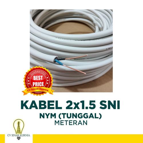 Jual Kabel Listrik tunggal NYM 2x1.5 2x1,5 METERAN | NYM PER METER| SNI ...