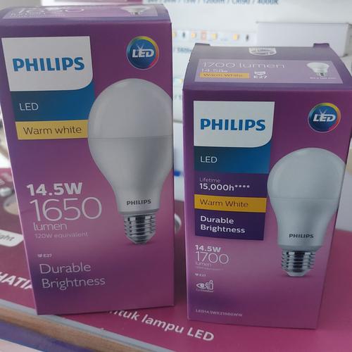 Jual Lampu PHILIPS LED Bulb 14.5w 14.5 Watt E27 Kuning Warm White 3000K ...
