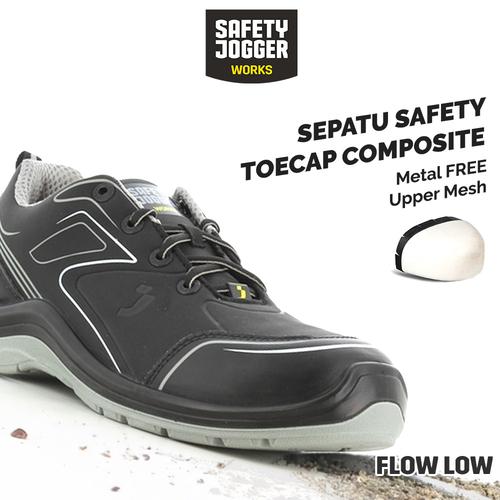 Promo Safety Jogger Flow S3 Low Sepatu Safety Sporty ESD Metal Free ...