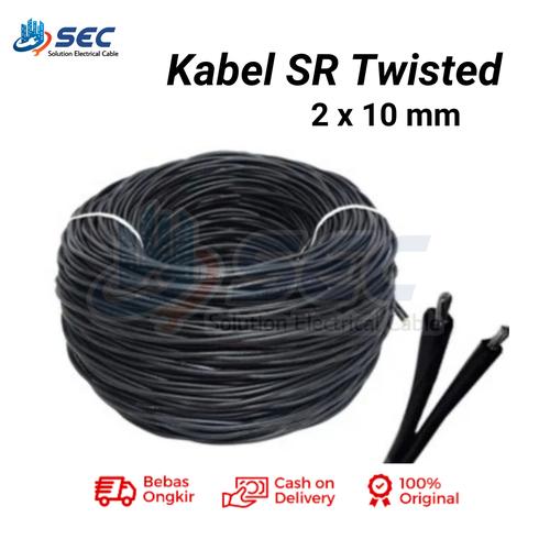 Promo Kabel SR 2x10mm - Kabel Twisted 2x10 - Kabel NFA2X 2x10 - Kabel Twist - Per Meter - 500M ...