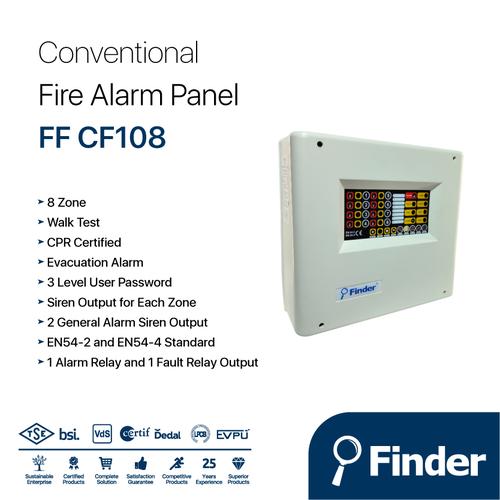 Jual FINDER Conventional Fire Alarm Panel FF CF108 - 8 zone - Jakarta ...