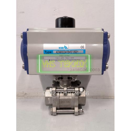 Jual BALL VALVE PNUEMATIC ACTUATOR DOUBLE ACTING SS316 1" DRAT KSB ...