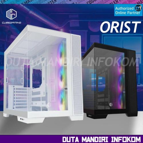 Promo Cube Gaming ORIST - Modern Aesthetic Panoramic Dual Tempered ...
