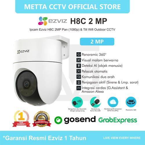 Jual EZVIZ H8c 2MP Pan & Tilt Wifi Outdoor CCTV 1080p Full HD dengan ...