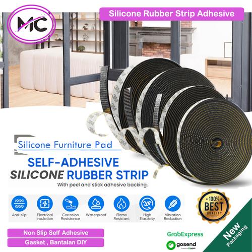 Jual Karet Silikon Strip Tape 3m Hitam Fleksibel 1mm - 6mm Silicone ...