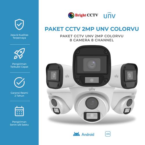 Promo Paket Cctv UNV ColorHunter Full Hd 1080P 2MP 8Ch 8Camera Cicil 0% ...