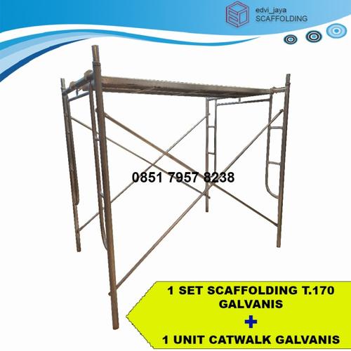 Jual Scaffolding 1 set main frame 170 galvanis dan 1 unit Catwalk ...