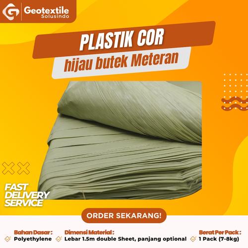 Jual Plastik Cor Hijau permeter Plastik cor hijau butek Lebar 1.5m ...