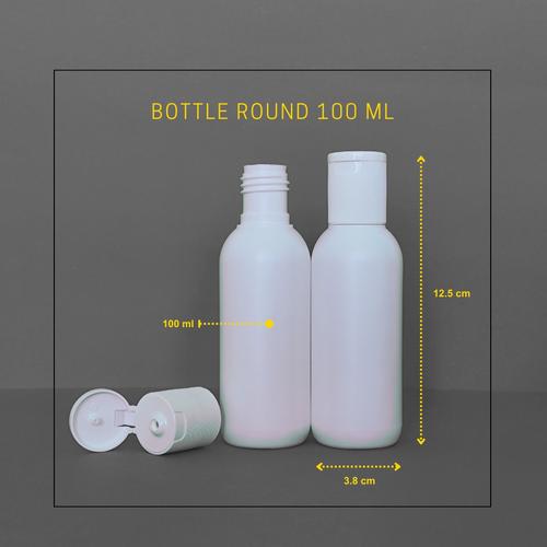Jual Botol Round 100 Ml- Tutup ulir Putar Fliptop Putih Doff - Kota ...