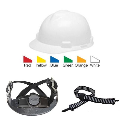 Jual MSA SNI Safety Helmet V Gard Fast track With Chin Strap and Inner ...