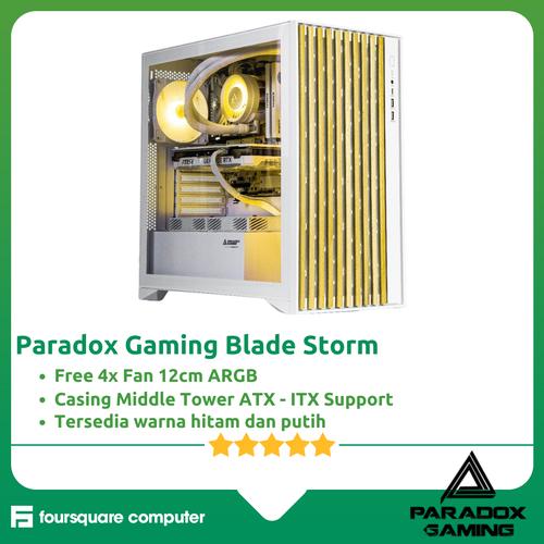 Jual Casing Komputer Paradox Gaming Blade Storm Tempered Glass ATX 4x ...