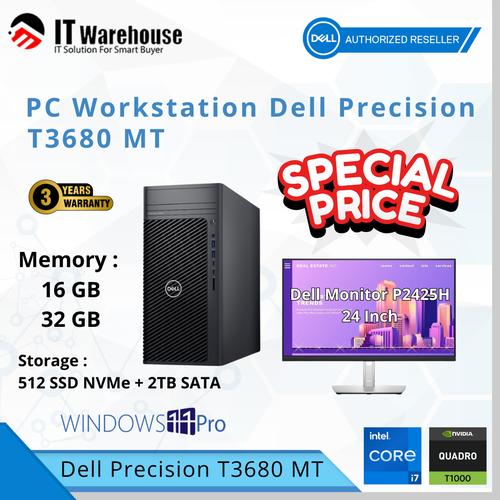 Jual PC Workstation Dell Precision T3680 i7-14700, NVIDIA T1000 (4GB), 16GB RAM, 512GB SSD + 2TB ...