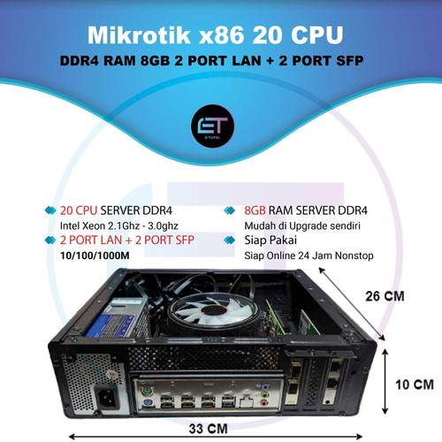 Jual SERVER x86 20 CPU DDR4 8GB RAM 21 PORT GIGABTYE - 8 PORT LAN - Kab ...