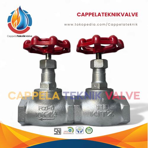 Jual globe valve kitz 3/4" inch fcd-s DN20 JIS 10K cast iron steam drat ...
