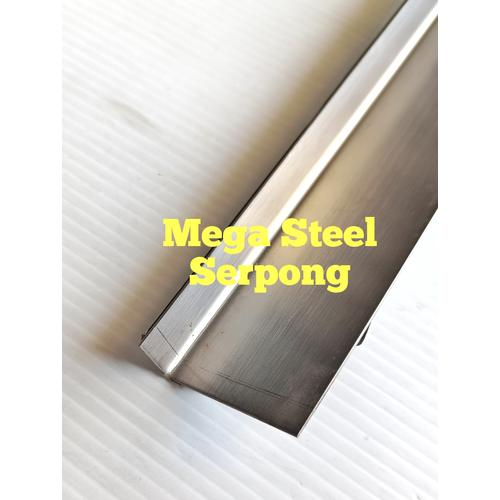Jual List Lis Siku Stainless Steel Mirror Uk 1 x 3 cm, Pjg 1.2 mtr ...