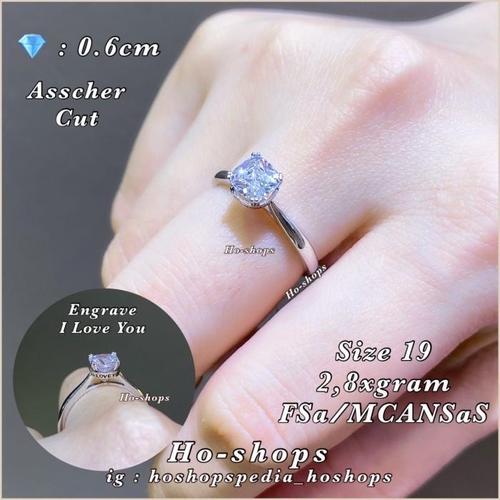 Jual Cincin Soliter Mas Putih 750 Asli Emas Size Besar 17-18-19-20-21 ...