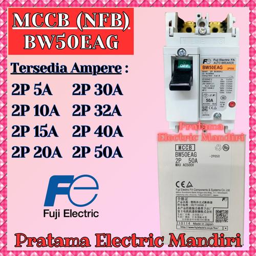Jual FUJI BREAKER MCCB BW50EAG 2P 5A 10A 15A 20A 30A 32A 40A 50A 2.5kA - 2P 30A - Jakarta Barat ...
