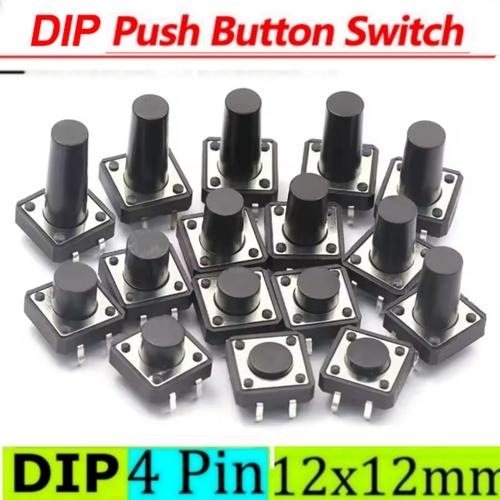 Jual Tactile Switch Push Button Saklar Tekan 12x12 4 Pin Arduino - 12 ...