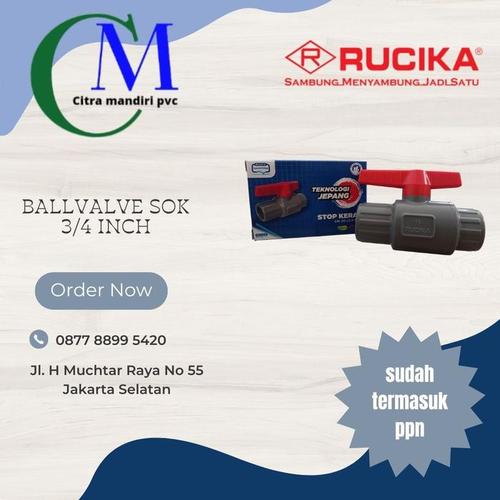Jual PVC Ball Valve RUCIKA 1/2 Inch DN 16 Polos Stop Kran PVC 1/2" - Jakarta Selatan - Citra ...