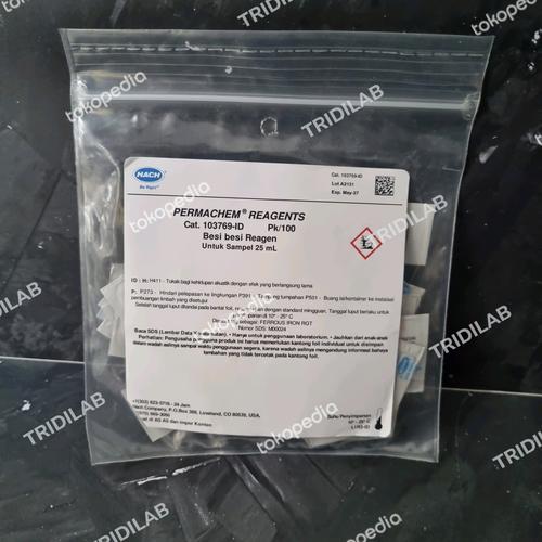 Jual HACH 103769 Ferrous Iron Reagent Powder Pillows/Hach 1037-69 pk ...