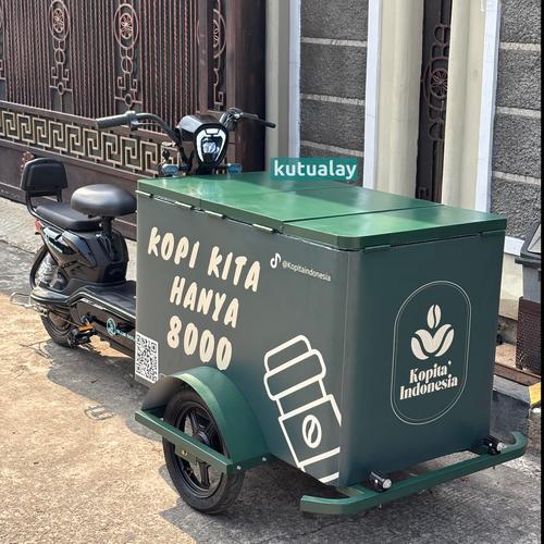 Jual Custom Gerobak Keliling Sepeda Listrik Bahan Plat Besi Tebal ...