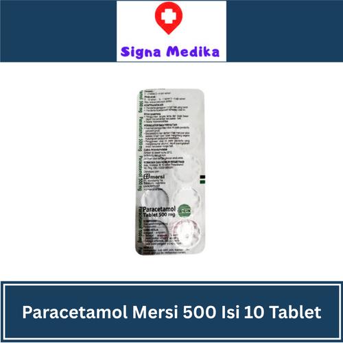 Jual Paracetamol 500mg Strip Mersi Isi 10 Tablet - Obat Pusing / Demam ...