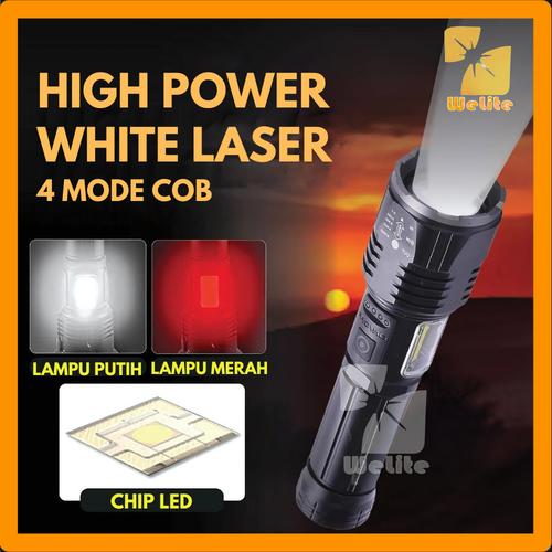 Promo Senter Laser Fokus LED Type C Super Terang Set Lengkap - 4200 mAh ...