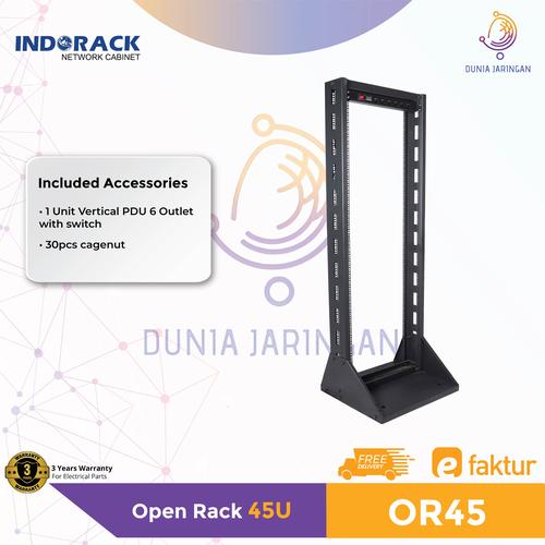 Jual Indorack Open Rack 45U Rack Server 19" OR45 Rak Server 19inch ...