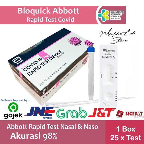 Jual Premium Abbott Bioquick Nasal Rapid Test Antigen 1 box (25set ...