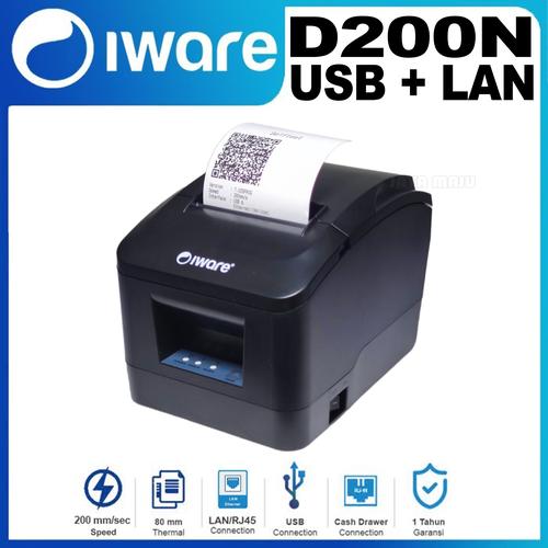 Jual IWARE IW-D200N USB + LAN PRINTER KASIR THERMAL SUPPORT LUNA ...