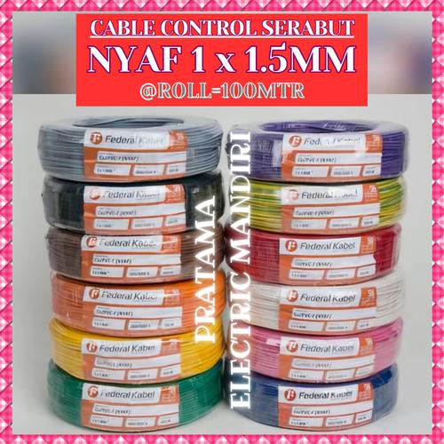 Jual FEDERAL Kabel Cable Grounding NYAF 1 x 1.5mm 1,5mm Yellow/Green ...