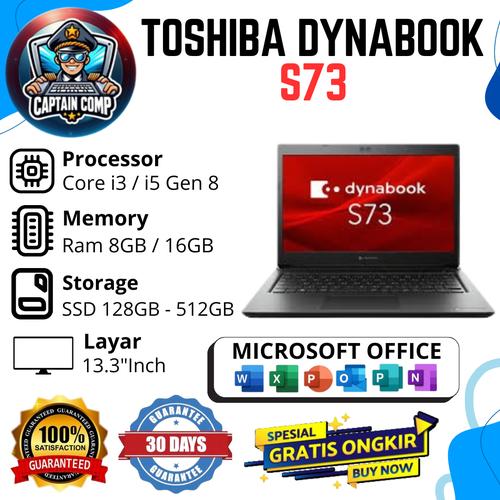 Jual Laptop Toshiba Dynabook S73 i5 Gen 8 Ram 8GB / 16GB SSD 256GB, Layar 13.3''Inch ...