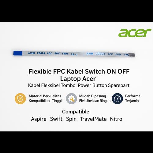 Jual Flexible FPC Kabel Switch On Off Laptop Acer - 4720 Series - Kota ...