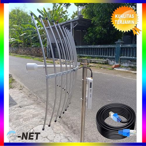 Jual Perangkat User RtRw Net Hotspot Penerima Wifi Jarak Jauh 2.4 Ghz 5-10++ Km - ANT+220EXT+KBL ...