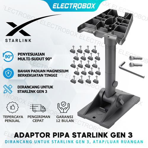 Jual Bracket Tiang STARLINK Gen 3 V4 Wall Mount Pole | 90° Tiang Tabung Dapat Disesuaikan ...