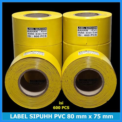 Jual STICKER LABEL PVC KUNING STANDARD KEHUTANAN/PERHUTANI 80 mm X 75 ...