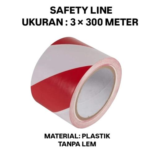 Jual BARICADE TAPE/SAFETY LINE/POLICE LINE MERAH PUTIH UKURAN 3 x 300 ...