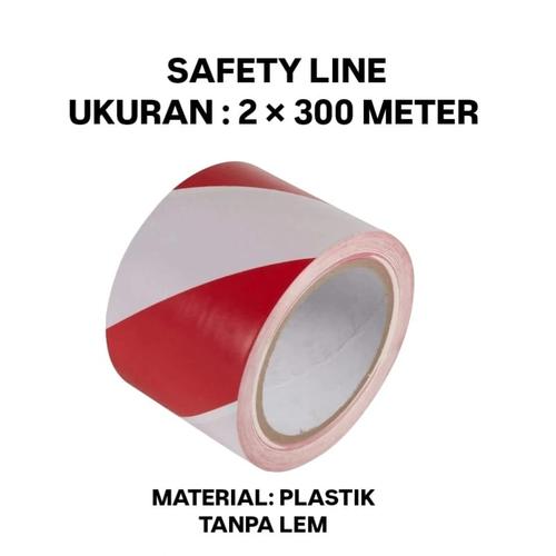 Jual BARICADE TAPE/SAFETY LINE/POLICE LINE MERAH PUTIH UKURAN 2 x 300 ...