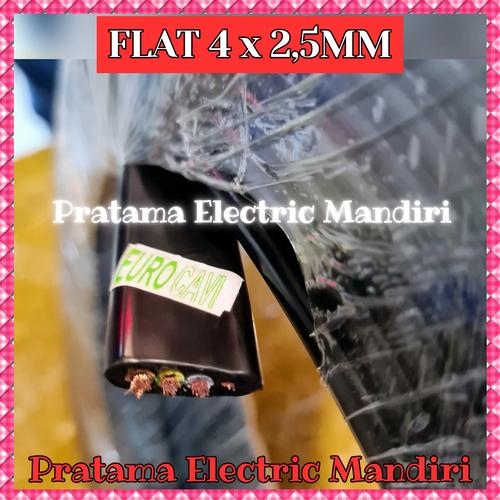 Jual PVC Flat Cable Kabel Flat H07VVH6-F 4x2,5mm 4G2,5 Potongan Meteran ...
